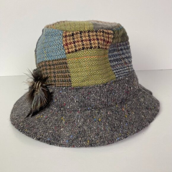 Hanna Hats | Accessories | Hanna Hats Donegal Tweed Patchwork Hat ...